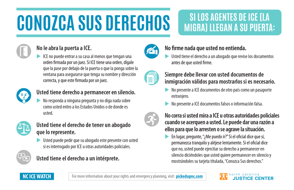 Know Your Rights: If ICE Agents Show Up at Your Door – North Carolina ...