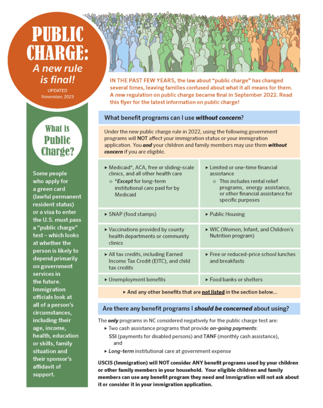 Public Charge: The Law Has Changed – North Carolina Justice Center