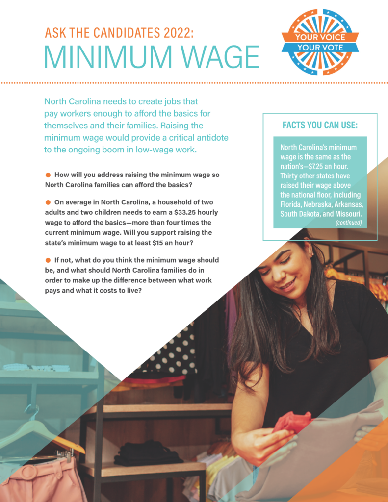 Your Voice Your Vote: Minimum Wage – North Carolina Justice Center