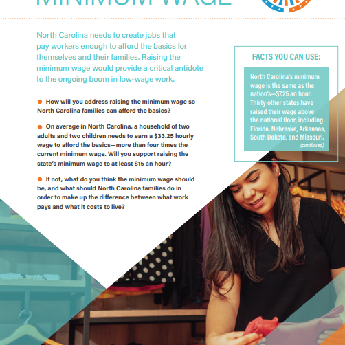 Your Voice Your Vote: Minimum Wage – North Carolina Justice Center