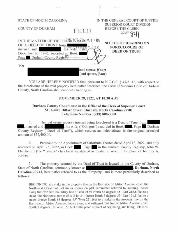 Avoiding Foreclosure FAQs – North Carolina Justice Center
