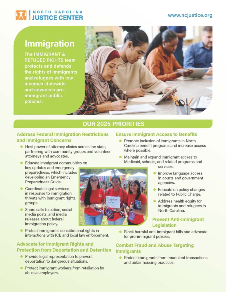 Overview – Immigrant & Refugee Rights 2025 – North Carolina Justice Center