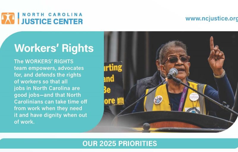 North Carolina Justice Center – Opportunity and prosperity for all
