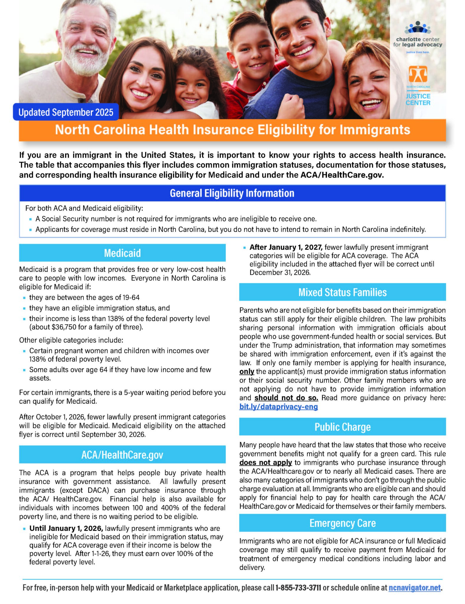 North Carolina Health Insurance Eligibility for Immigrants – North ...